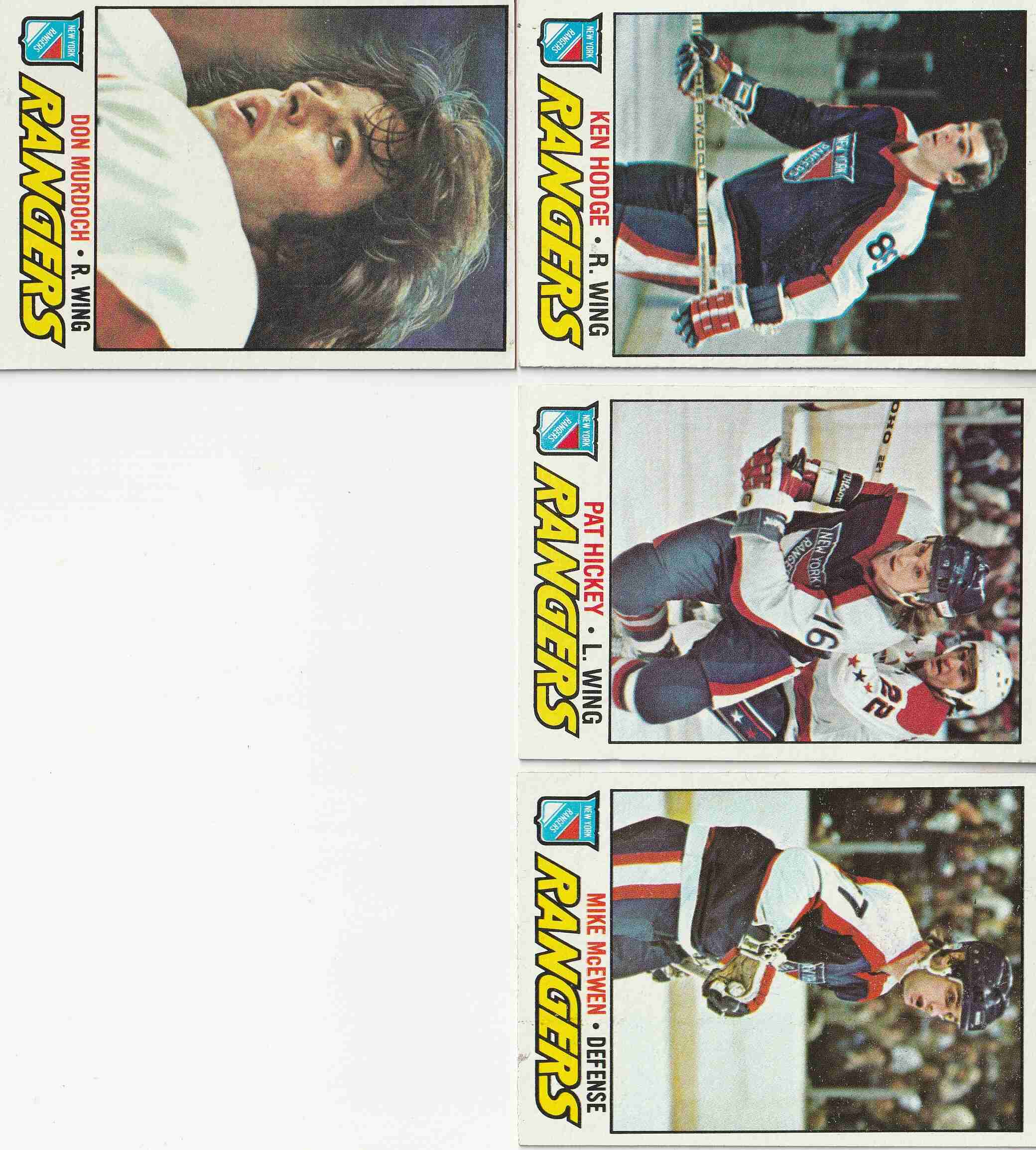 Sportlots Auctions: 23-Topps NY Rangers 13 @ 1977 10 @ 1976