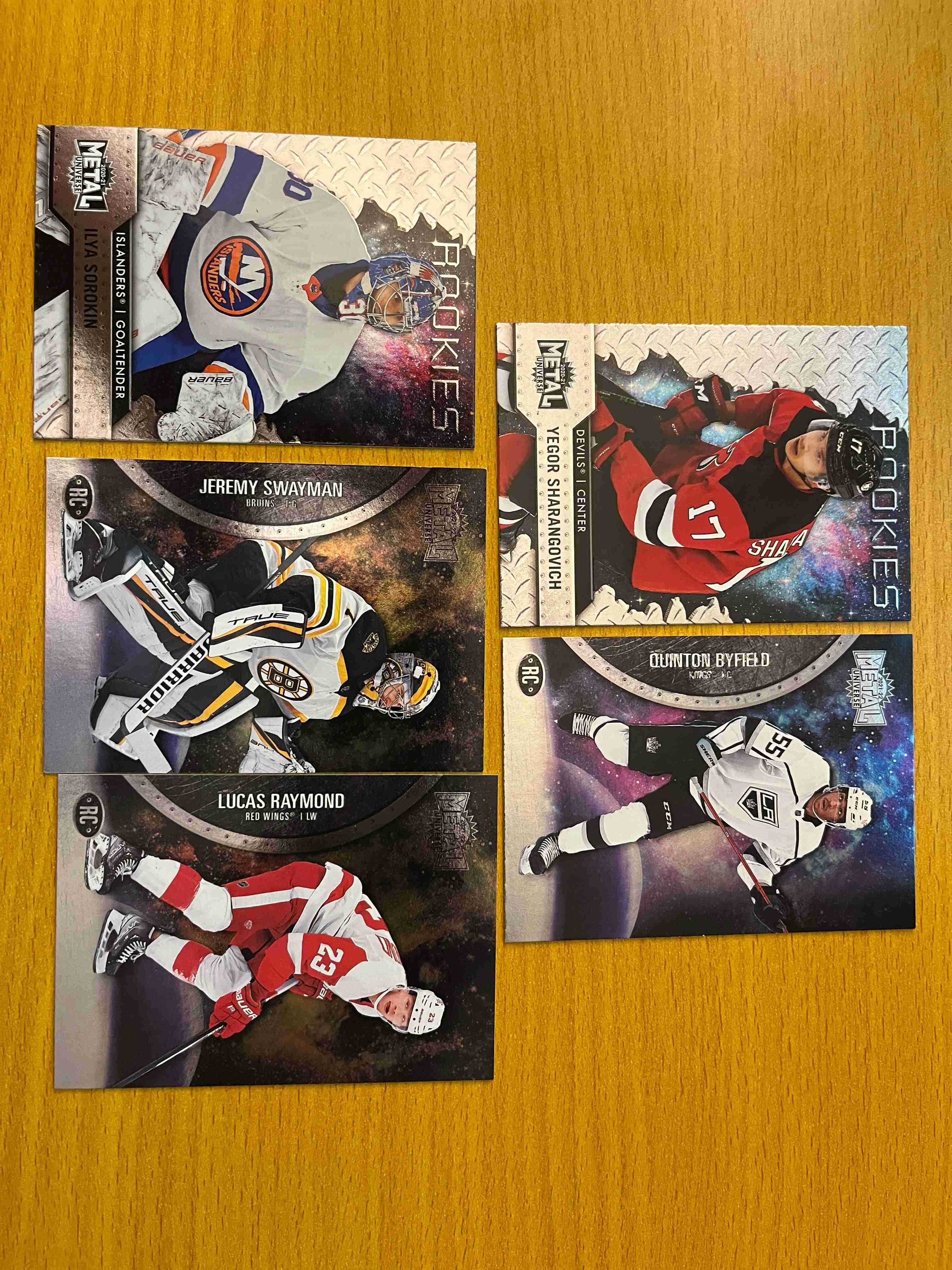 Sportlots Auctions: Skybox Metal Universe Hockey Rookie Card Lot (All ...