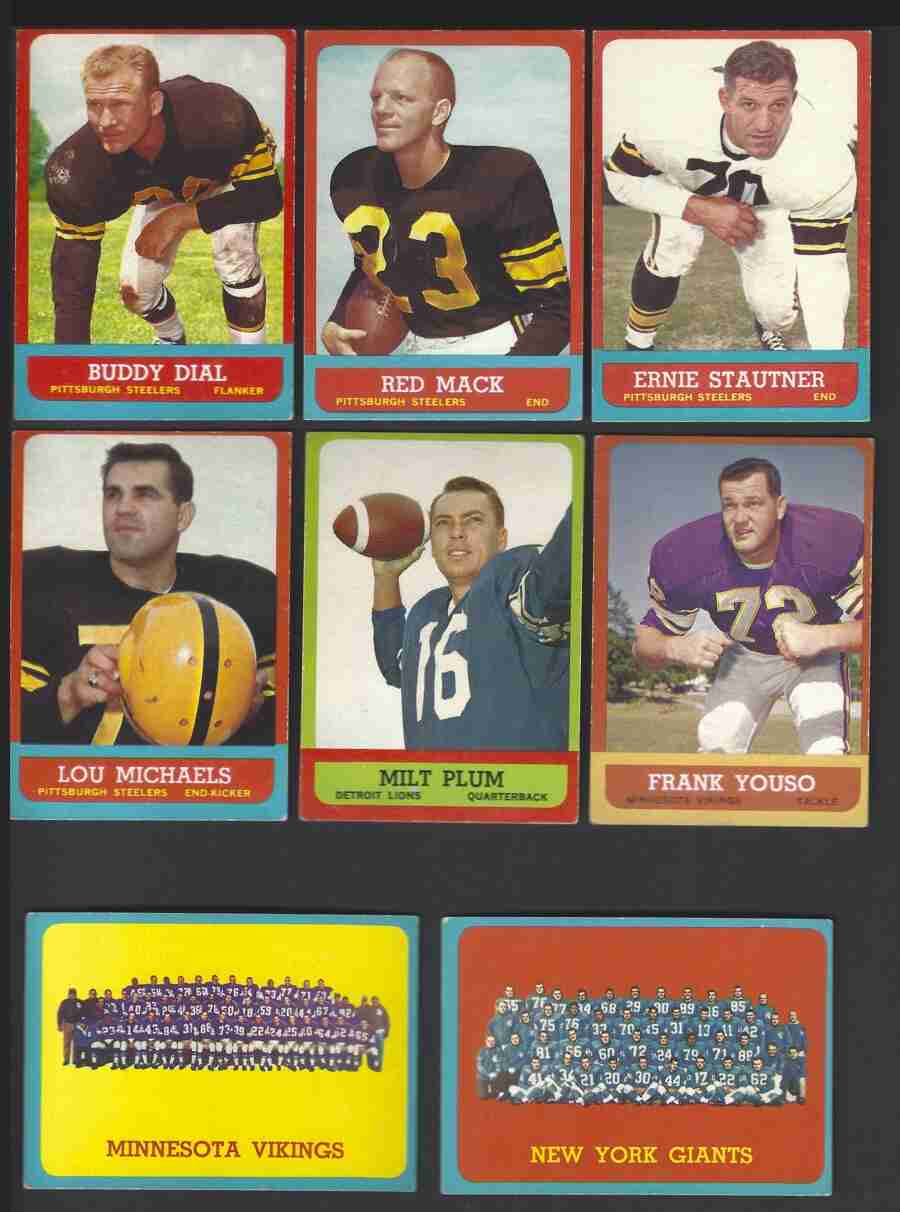 Sportlots Auctions: 1963 Topps Football Lot (30) -13 SP's-